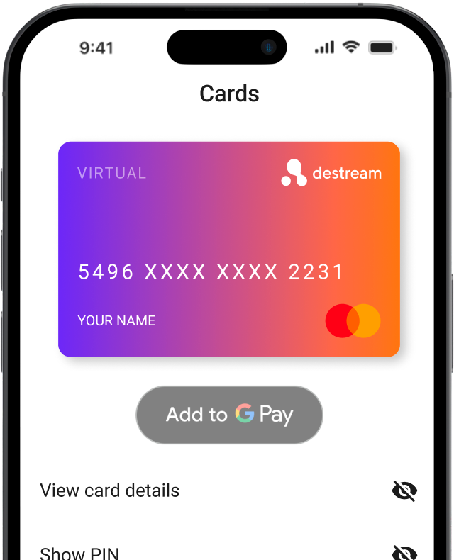 destream debit card for content creators, order now! twitch, youtube ...